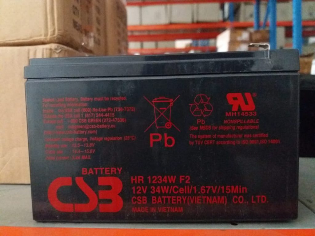 BATTERY UPS CSB HR1234W - Distributor UPS Riello, Baterai UPS, PJU ...